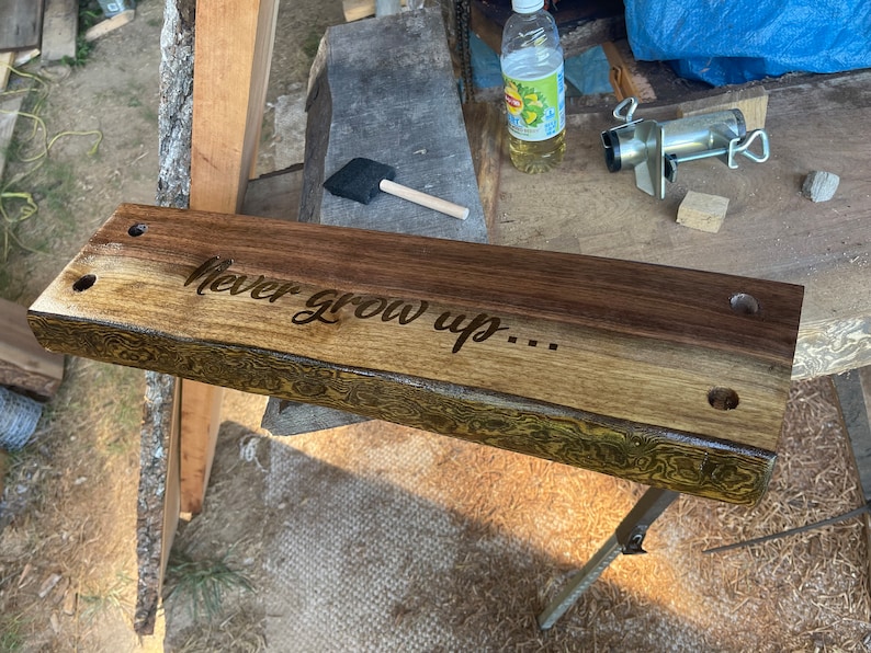 Cherry Wood Bench Swing | Handmade Tree Rope Swing, Outdoor Seating - Etsy