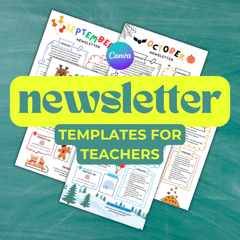 Newsletter Template, Editable Newsletter, School Newsletter, Classroom ...