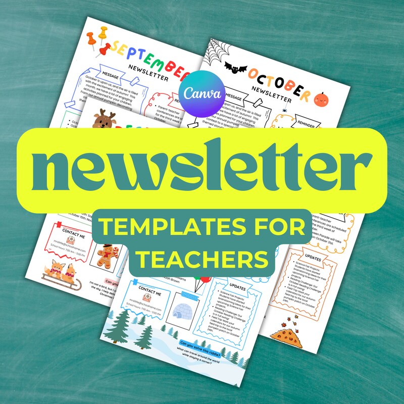 Newsletter Template Editable - Etsy