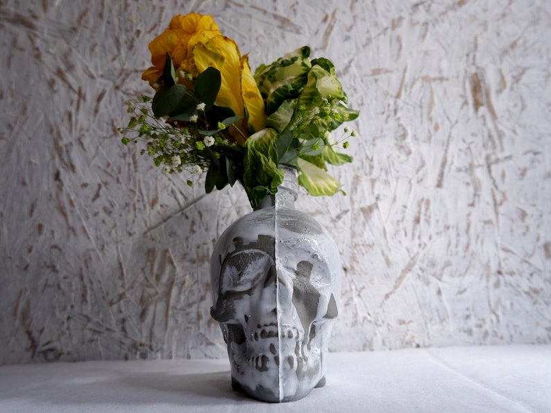 Ceramic Skull Vase Modern Punk Pottery Gift Idea for Old - Etsy