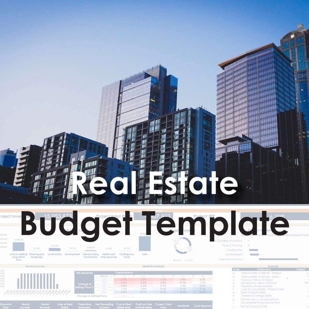 Real Estate Budget Template - Etsy