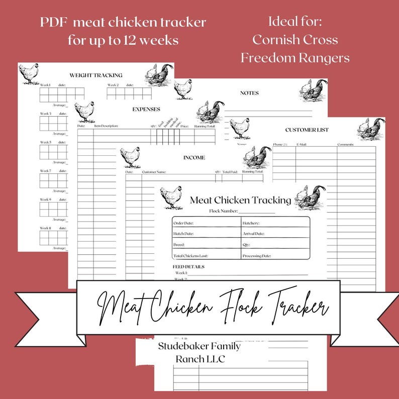 Meat Chicken Flock Tracker - Etsy