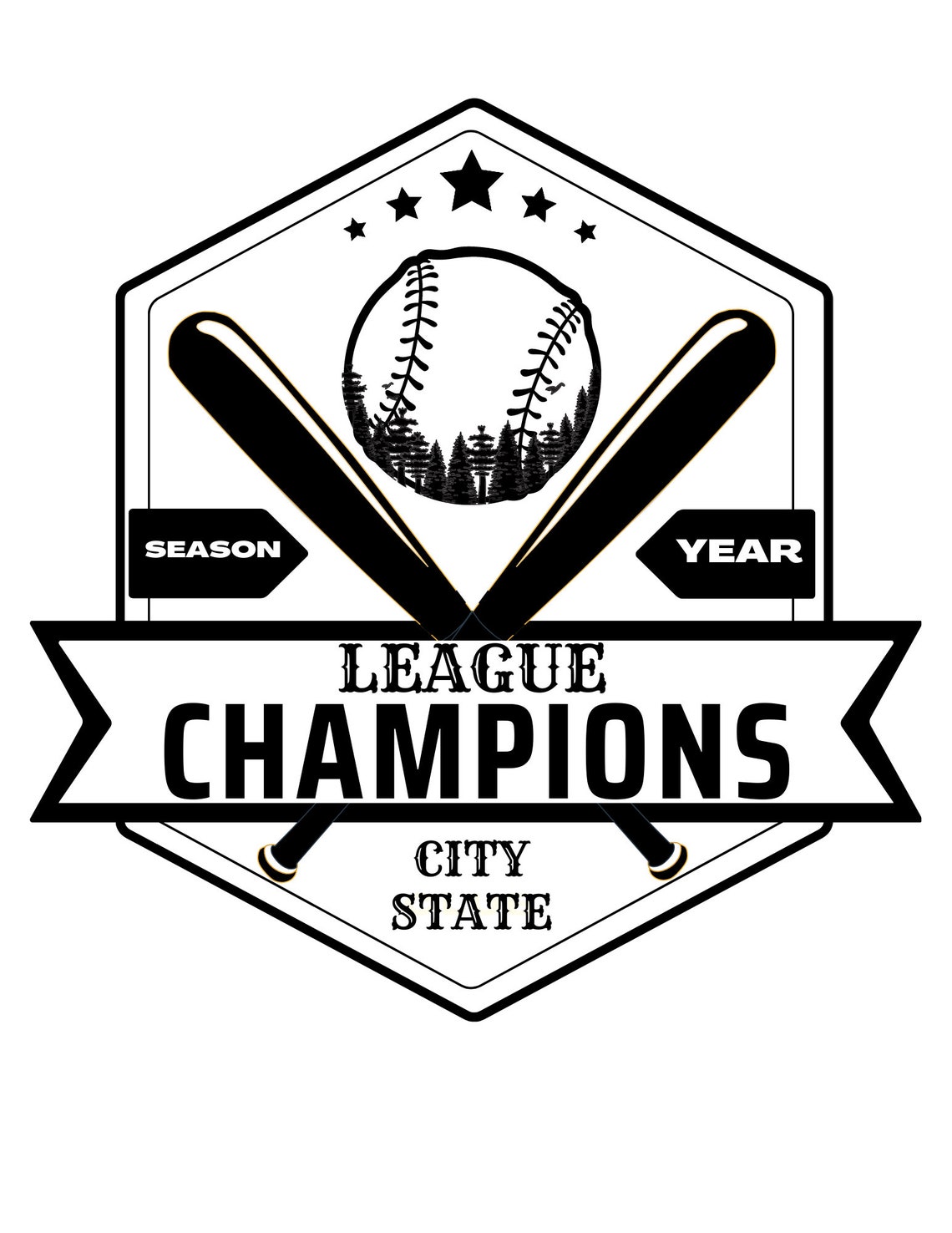 Softball/baseball Champions - Canva Template - Etsy