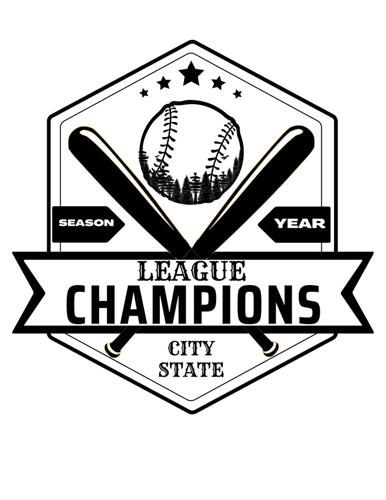 Softball/baseball Champions - Canva Template - Etsy