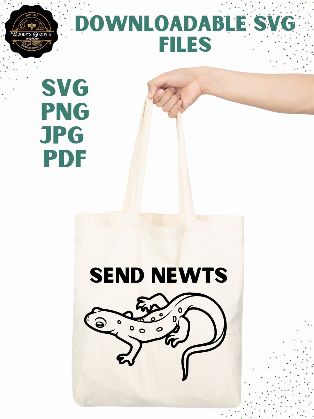 Send Newts - 4 Downloadable Files - Amphibian Designs - Etsy