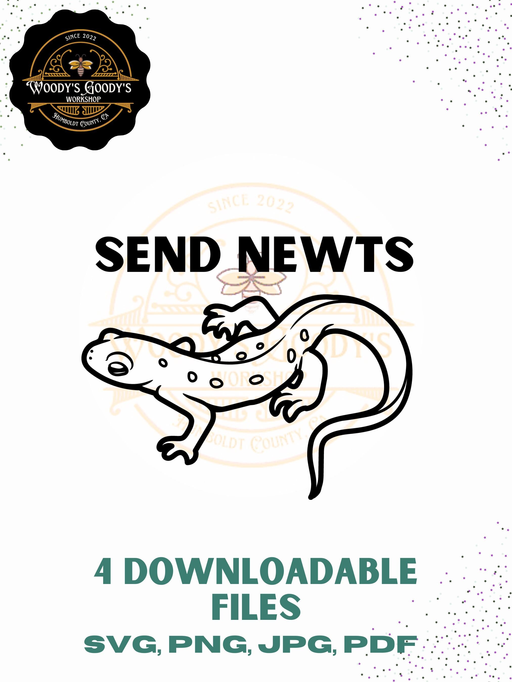 Send Newts 4 Downloadable Files Amphibian Designs - Etsy