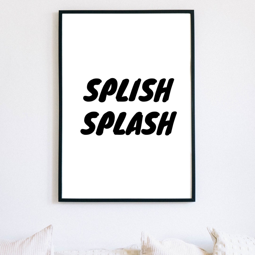 Splish Splash A4 Digital Print - Etsy