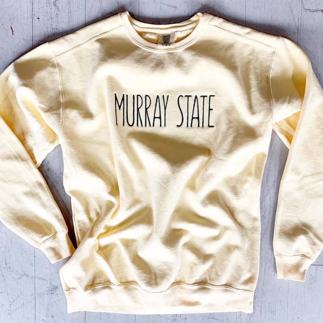 Murray State Colors Embroidered Comfort Colors Crewneck Sweatshirt - Etsy