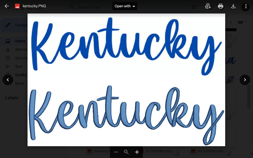 3D Embroidery Cursive 'kentucky' DST File - Etsy UK