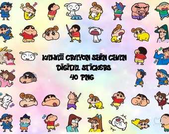 Clip Art & Image Files Scrapbooking Kawaii Shin chan Boy Layered SVG ...
