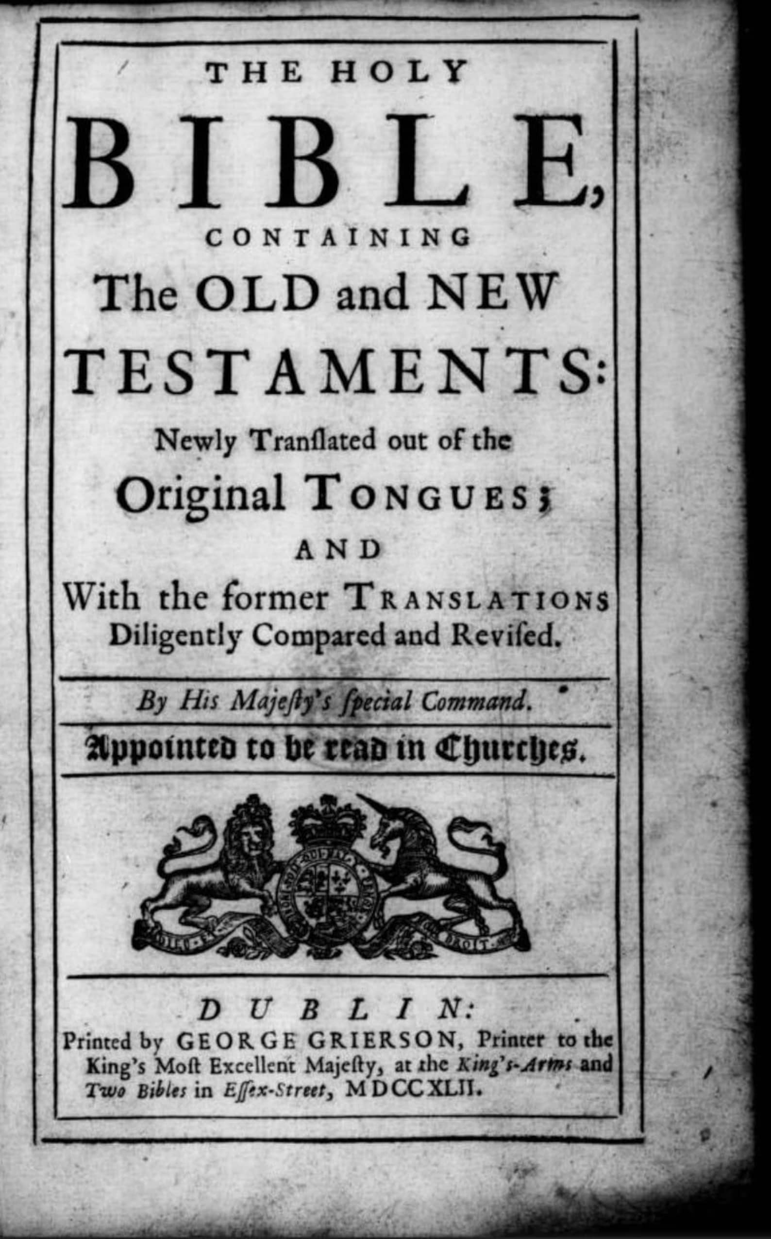 The Holy Bible, Containing the Old and New Testaments:...1775 - Etsy