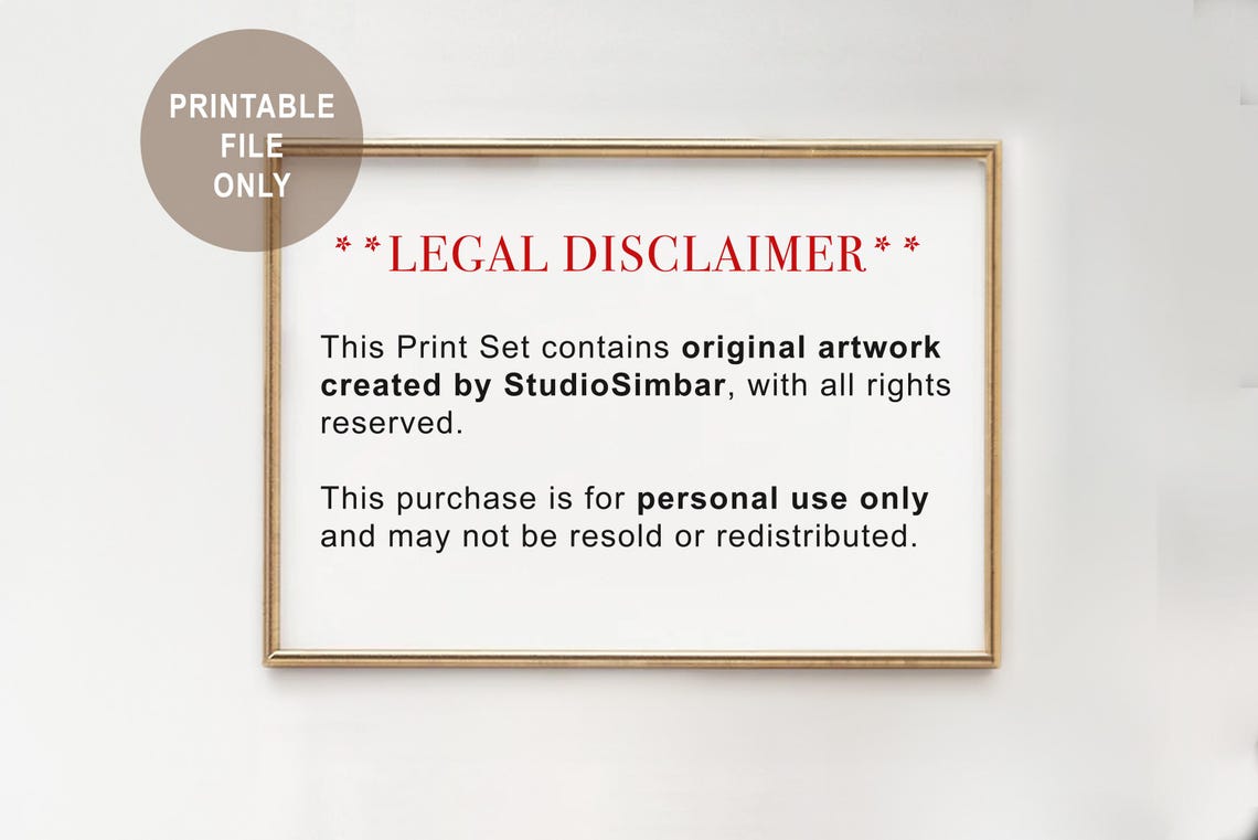 Christmas Digital Prints, Holiday Gallery Art Set, Festive Wall Decor ...