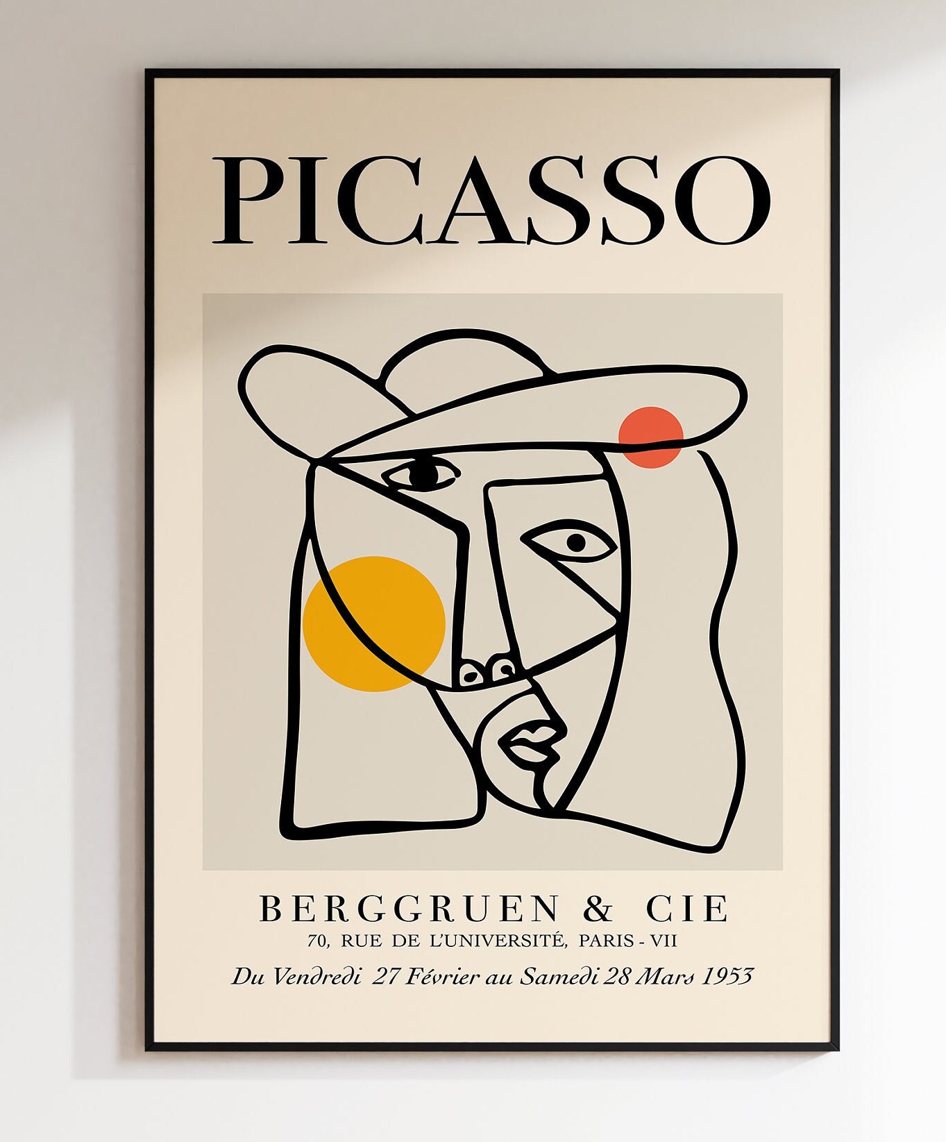 2 Color Picasso One Line Drawing, Picasso Print, Picasso Poster ...