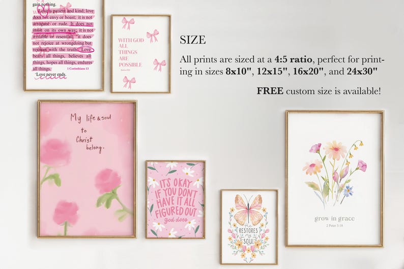 Modern Christian Art Christian Wall Art Pink Scripture Wall Art Pink ...