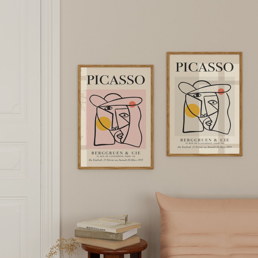 2 Color Picasso One Line Drawing, Picasso Print, Picasso Poster ...
