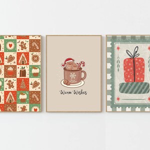 Christmas Digital Prints, Holiday Gallery Art Set, Festive Wall Decor ...