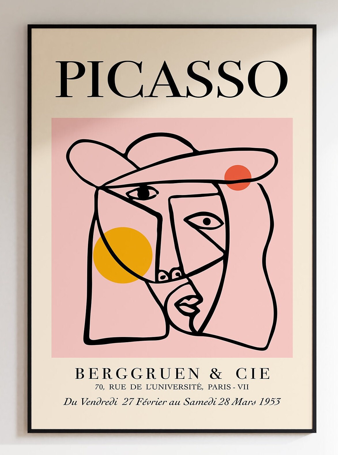 2 Color Picasso One Line Drawing, Picasso Print, Picasso Poster ...