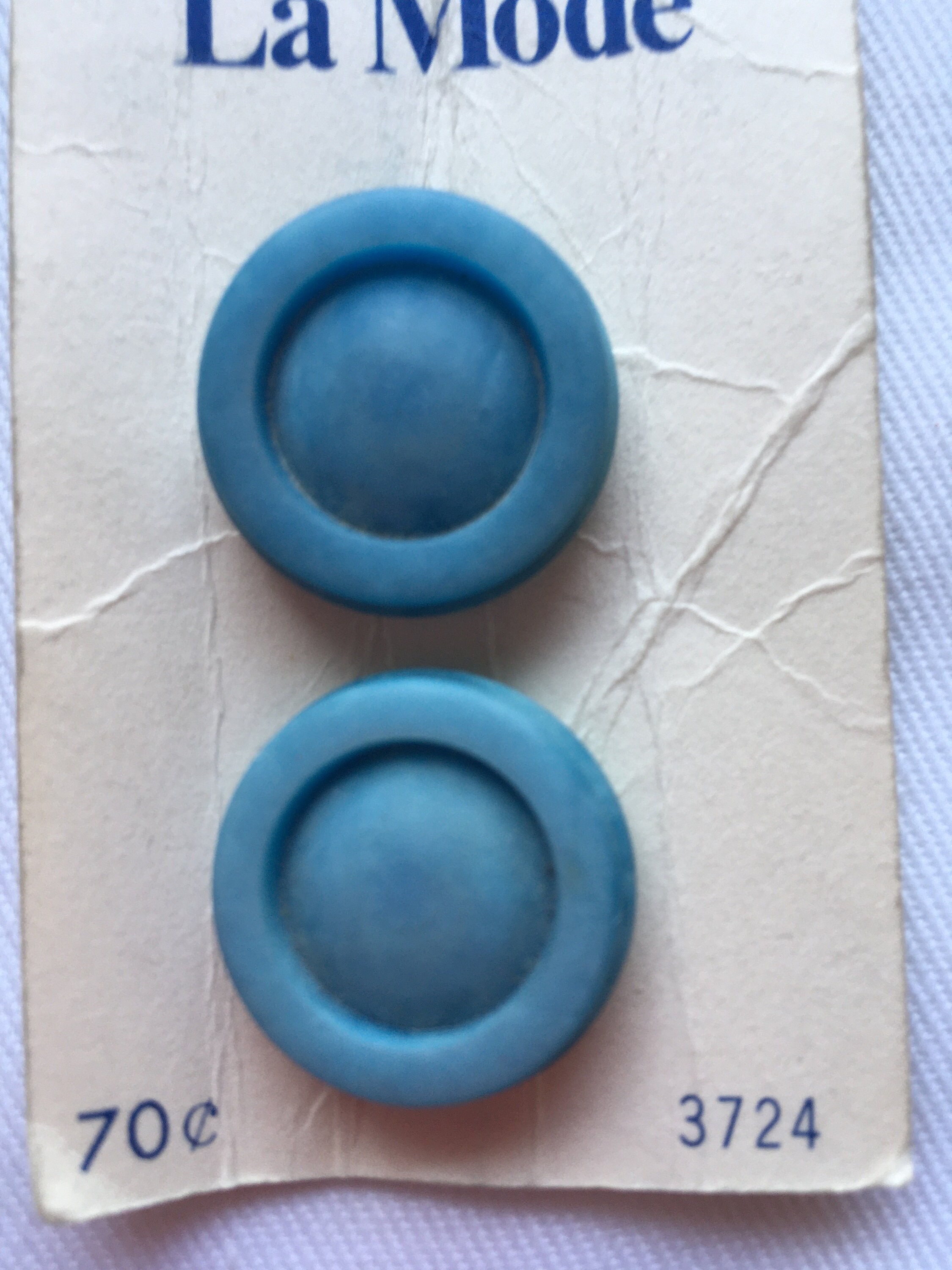 Aqua Blue Vintage Buttons on Cards, Lamode, Elan, Lechic - Etsy