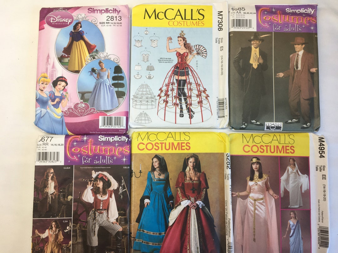 Mccall 3282,4954,7306 and Simplicity3677, 4585, 2813 Costume Patterns ...
