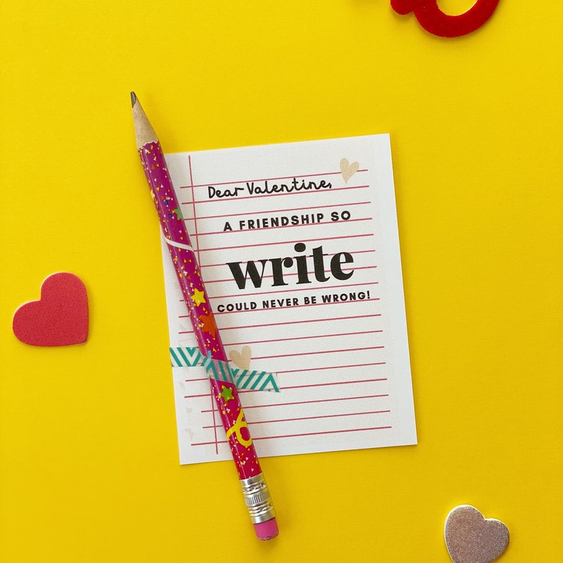 Valentine Pencils - Etsy