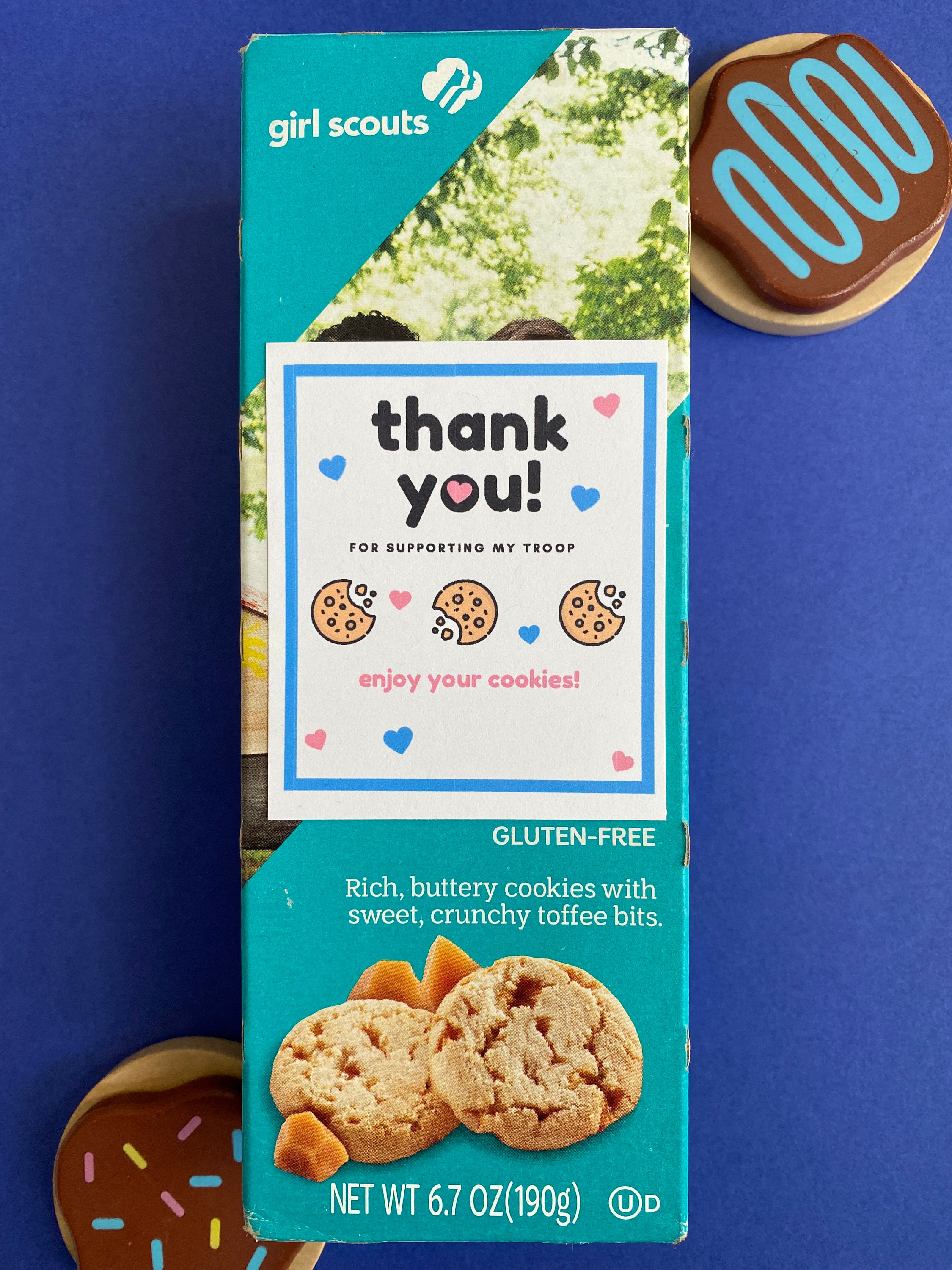 Girl Scouts-cookie Thank You Tag-girl Scout Cookie Seller-girl Scout ...