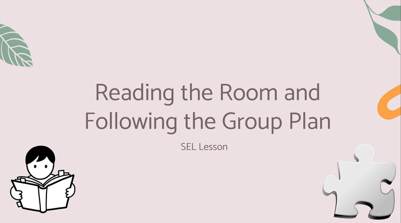 SEL Lesson: Read the Room and Follow the Group Plan - Etsy