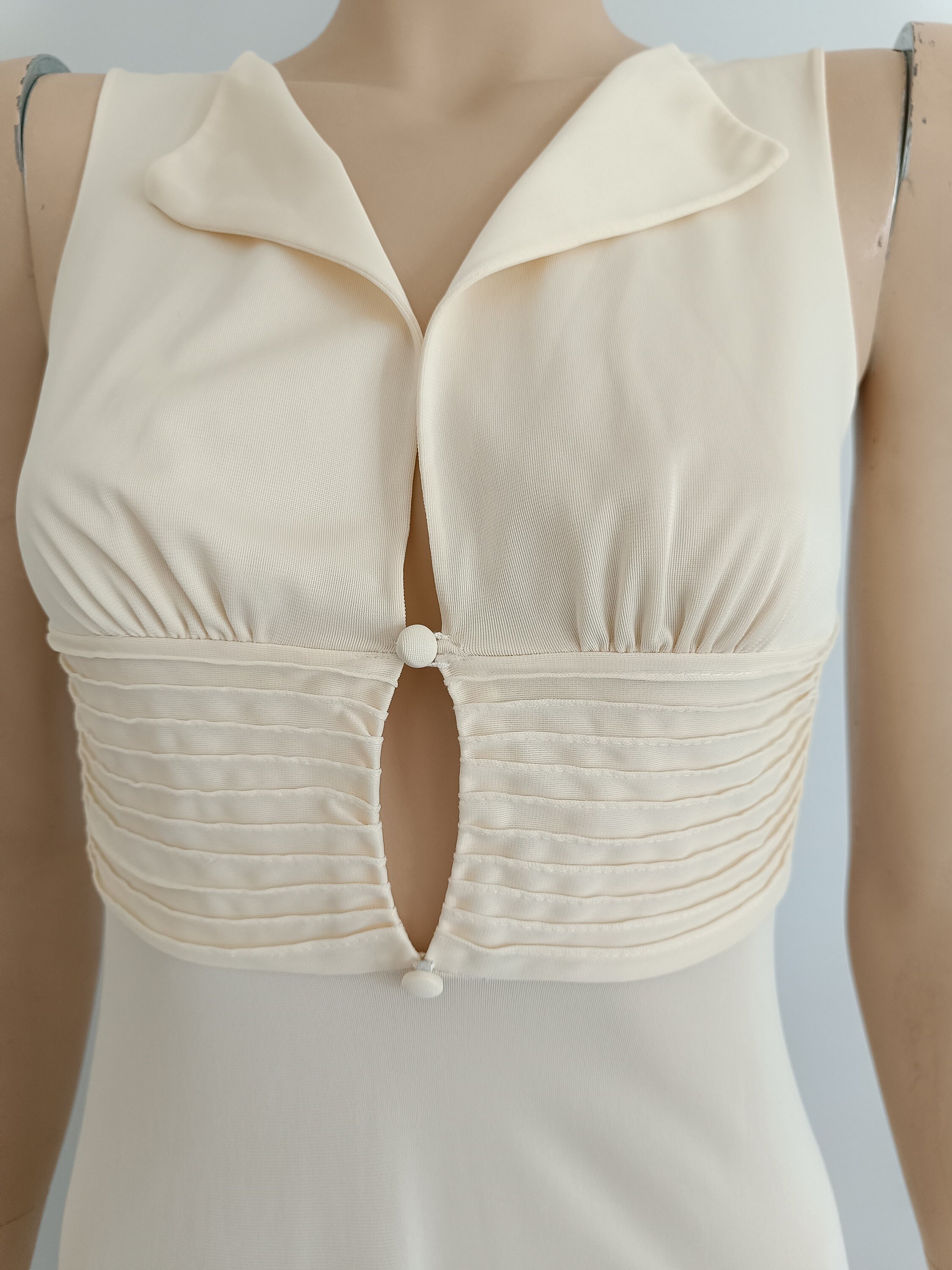 Vintage 1980s Long Nightgown, Yellow Pastel Nylon Nightgown - Etsy