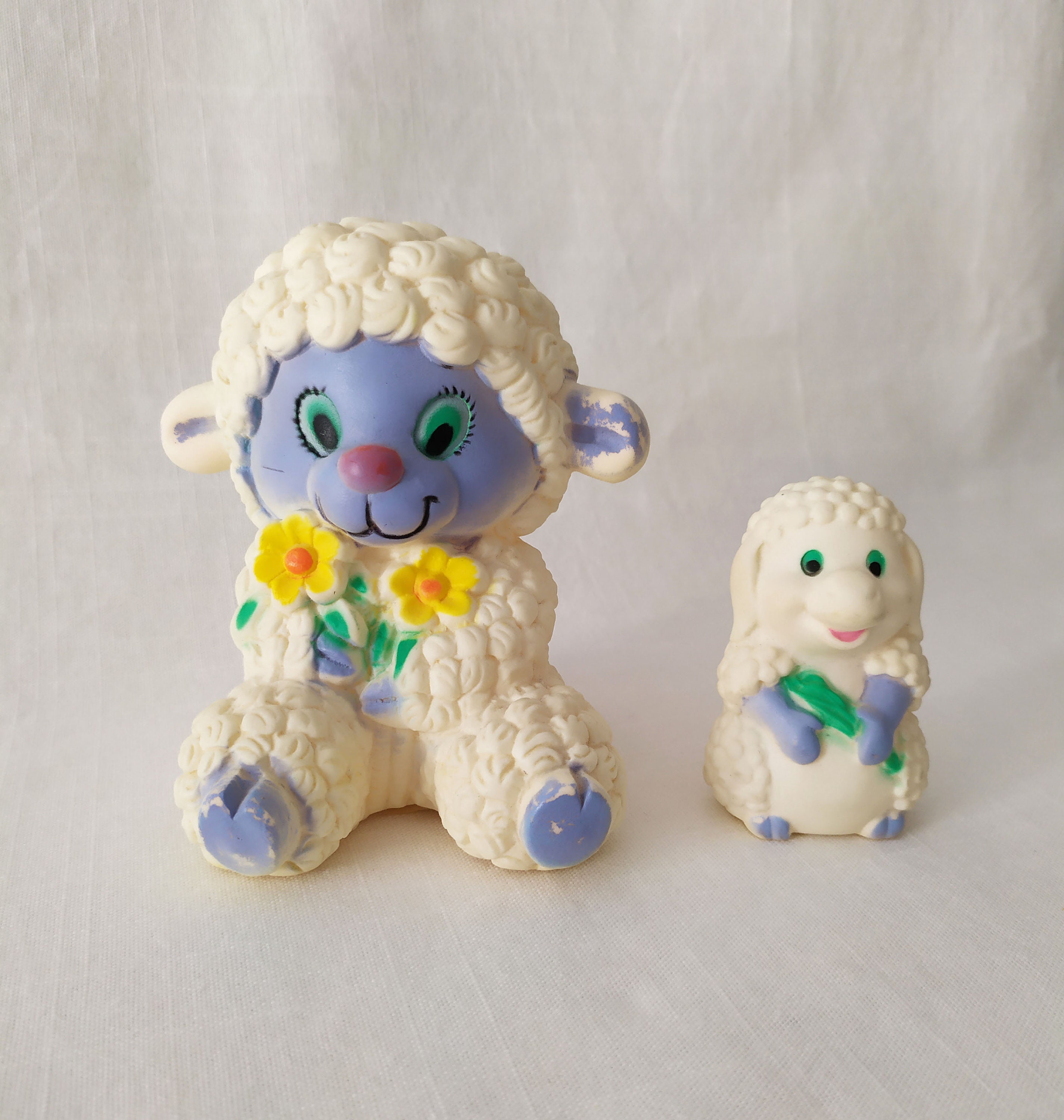 Squeeze Toy, Vintage Sheep and Little Lamb Rubber Toy, Collectible Toys ...