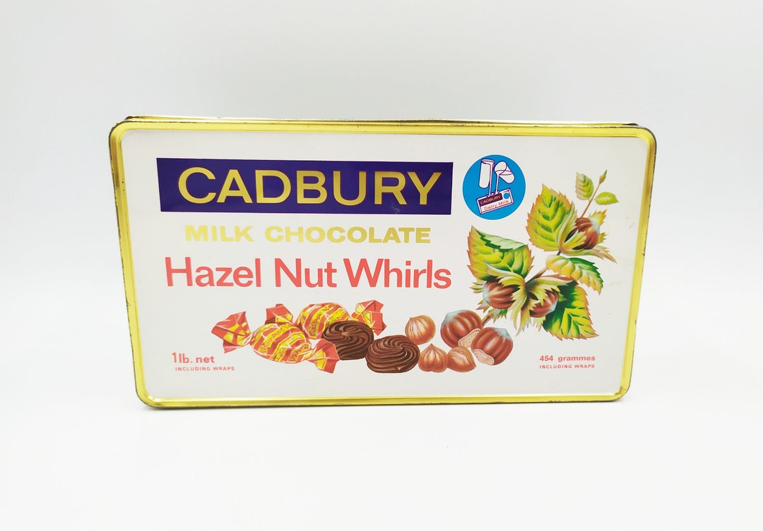 Cadburys Tin Box, Rare Vintage 1960s Milk Chocolate Hazel Nut Whirls ...