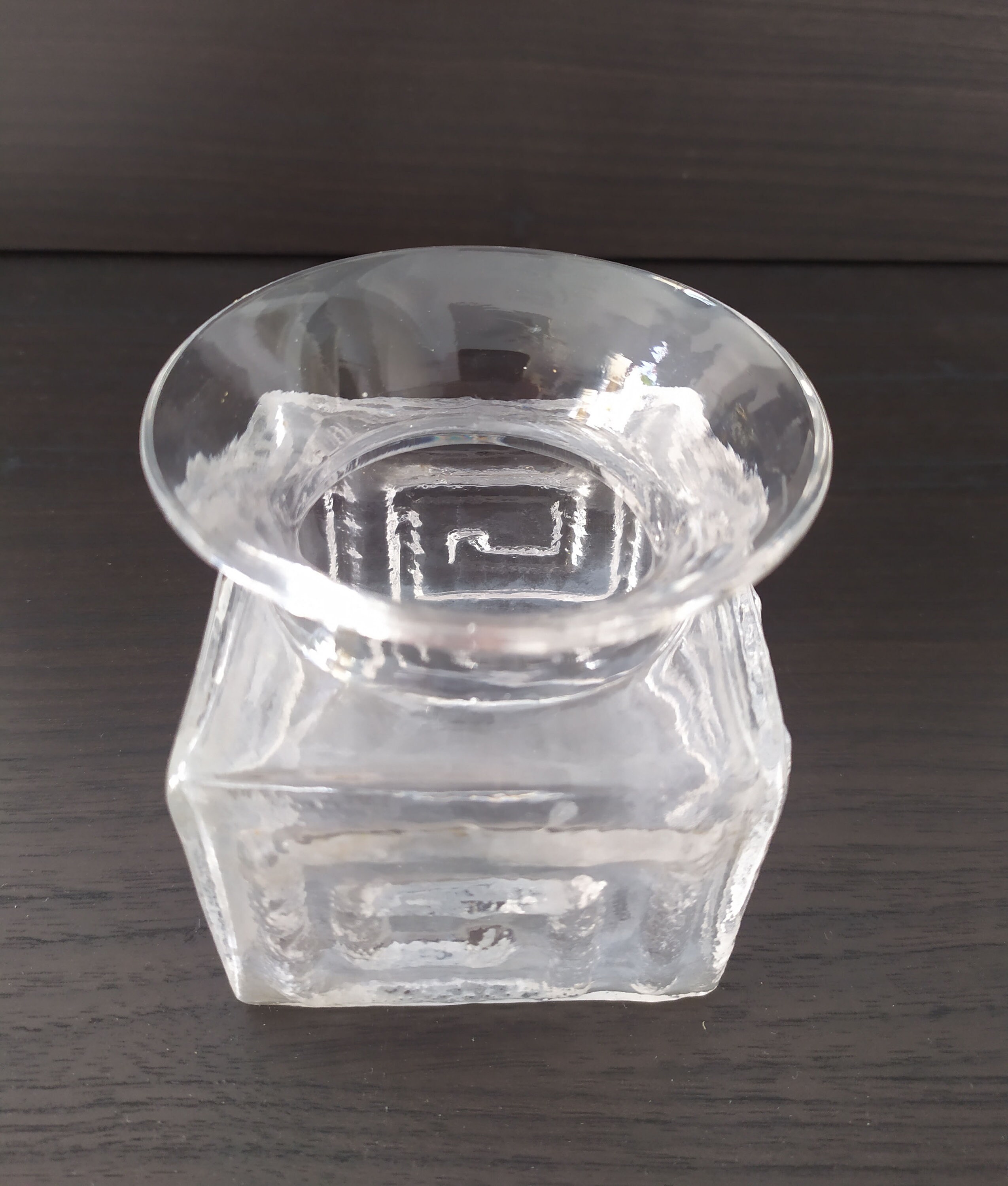 Vintage Dartington Greek Key Frank Thrower Glass Vase, Collectible ...