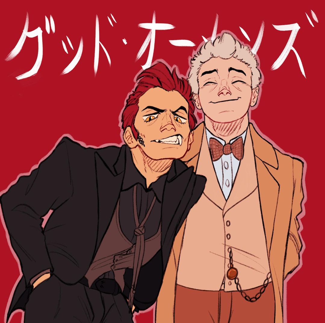 Good Omens | Crowley and Aziraphale Art Print - PREORDER - Etsy