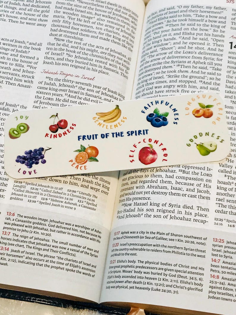 Fruit of the Spirit Bookmark | Joy Love Kindness Self Control ...