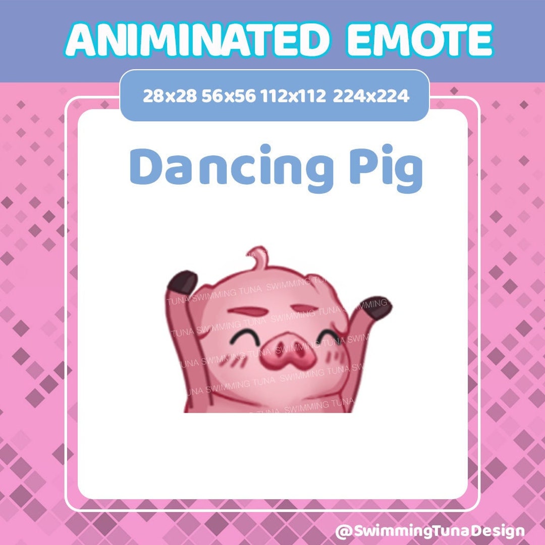 Animated Dancing Pig Emote | Meme Twitch Emotes | Twitch Emote ...