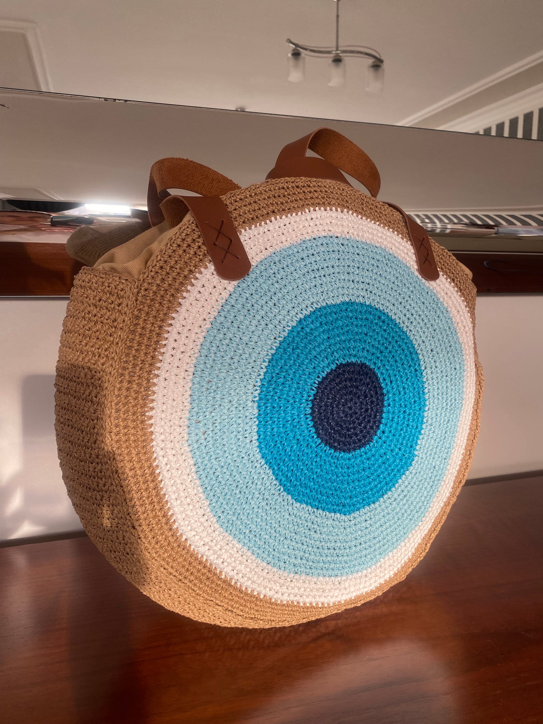 Evil Eye Bag, Evil Eye Shoulder Bag, Handknitted Shoulder Bag, Handmade ...