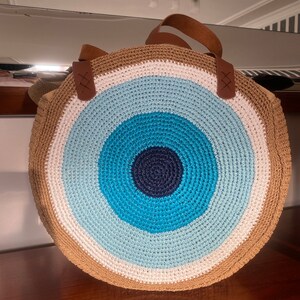 Evil Eye Bag, Evil Eye Shoulder Bag, Handknitted Shoulder Bag, Handmade ...