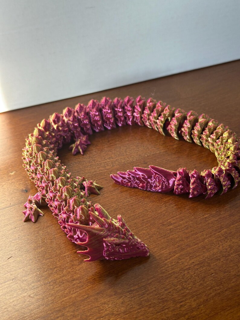 3D Printed Articulating Dragon - Etsy