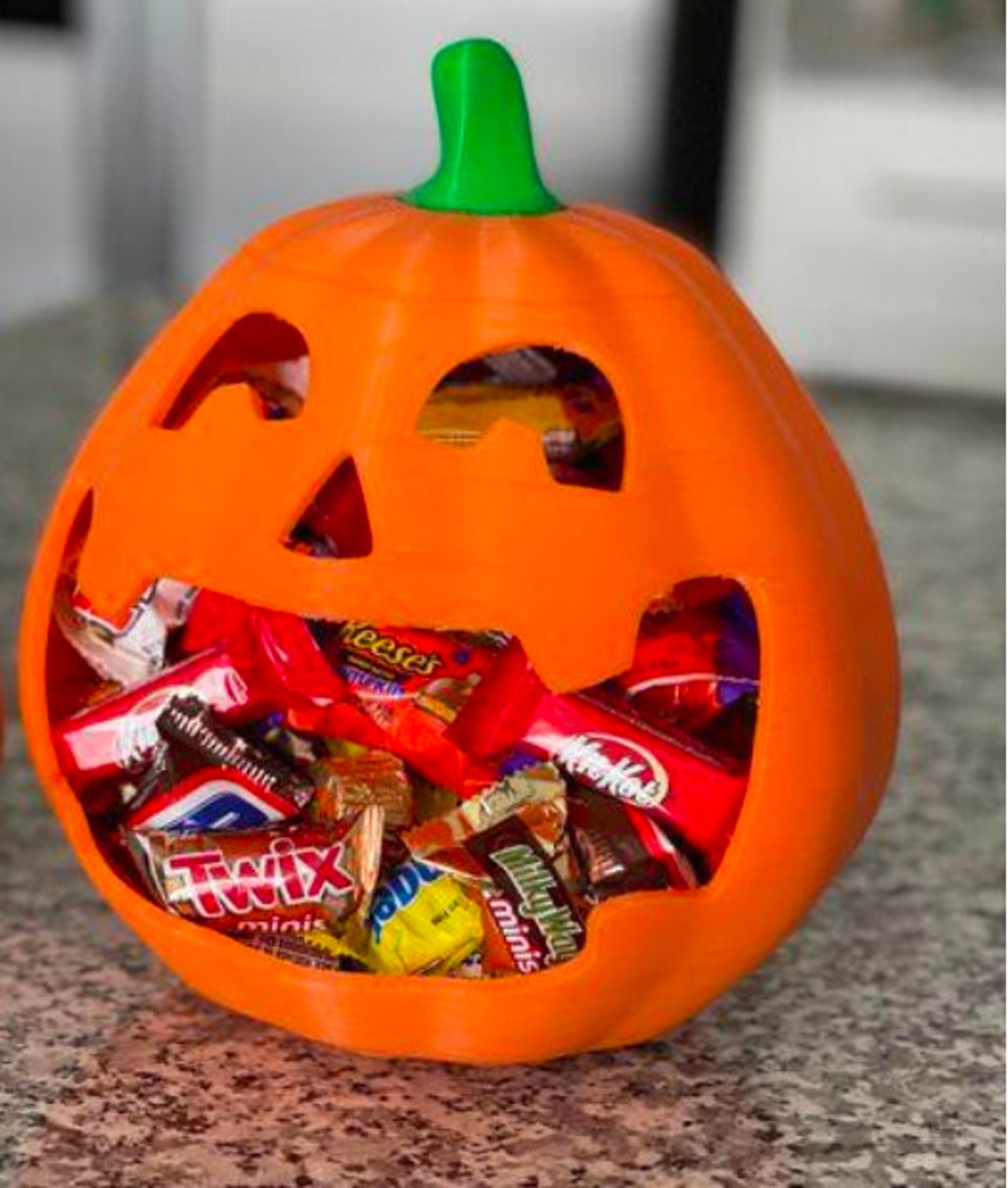 3d Printed Pumpkin Candy Bowl for Halloween, Decoration, Holiday, Trick ...