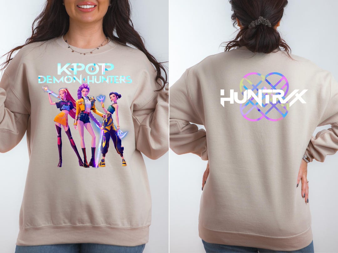 Huntrix Girls Shirt,kpop Demon Hunters Sweatshirt,vintage Huntrix ...