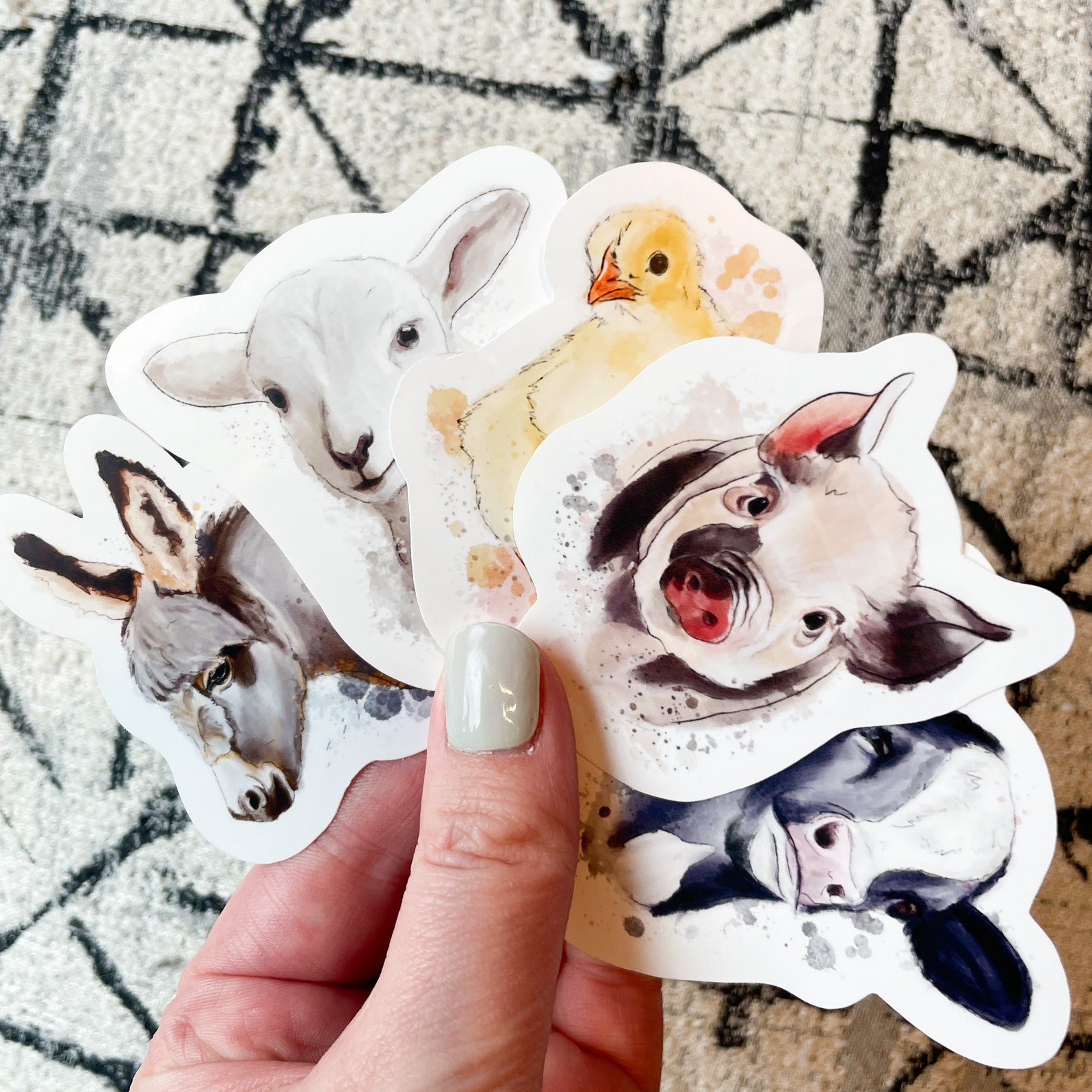 Cow Sticker Calf Sticker Gift for Cow Lovers Cow Water - Etsy