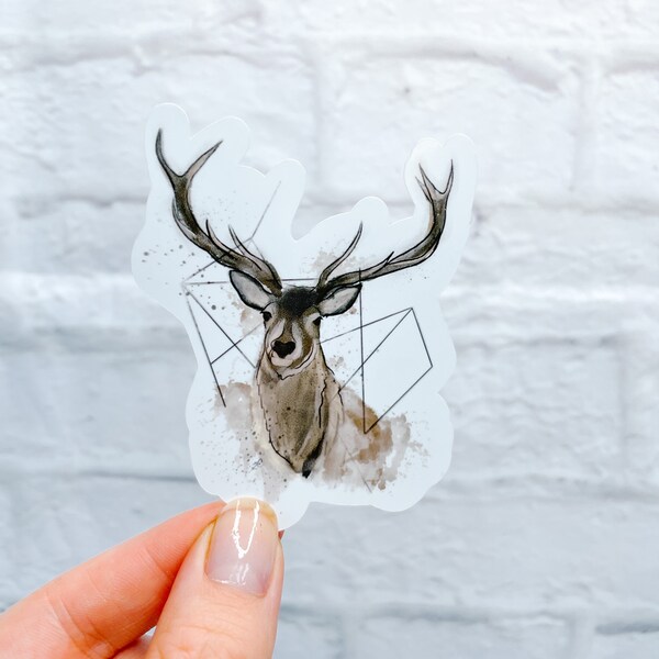 Geometric Stag - Etsy