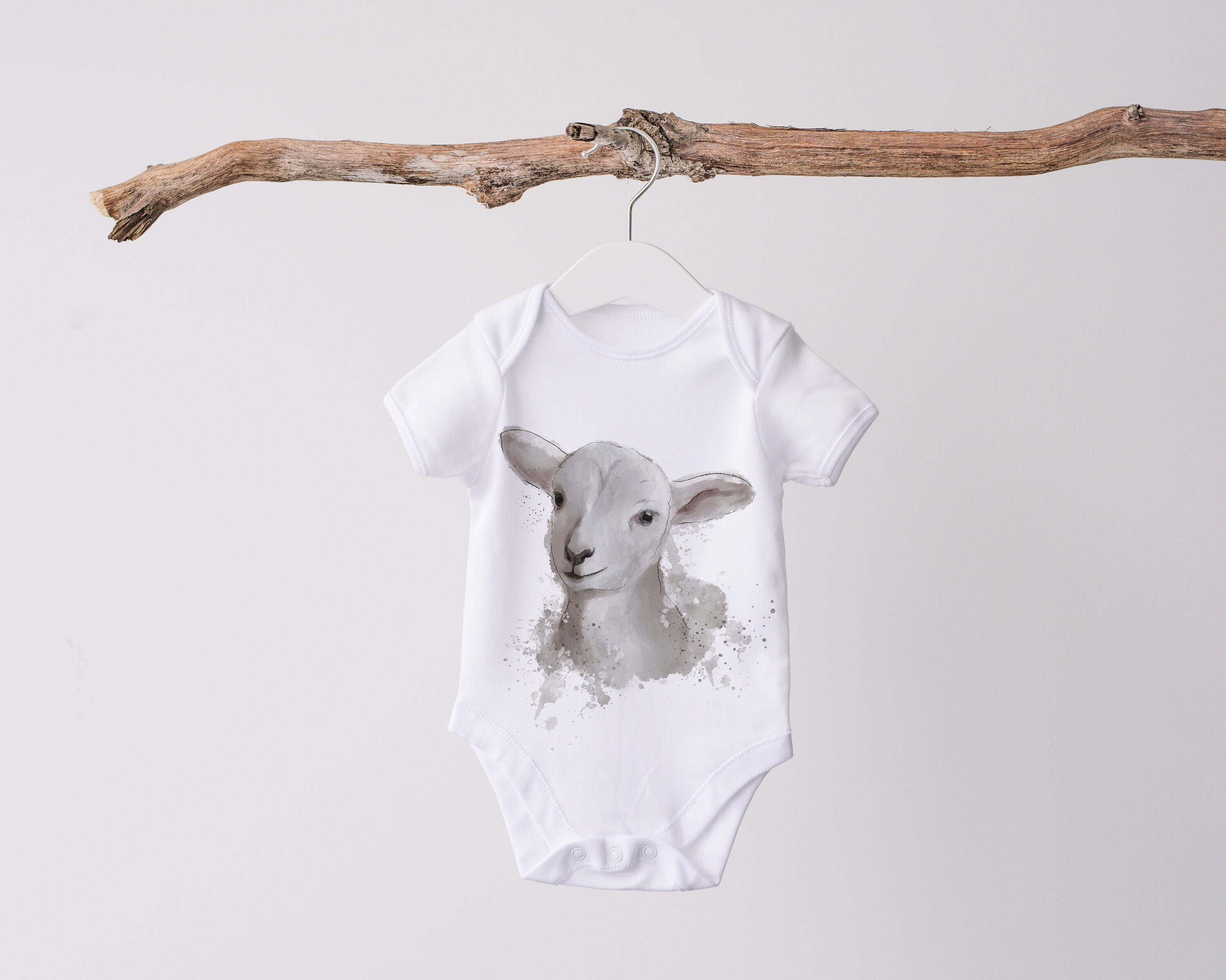 Baby Lamb Bodysuit Lamb Baby Onesie Gender Neutral Onesie Baby Shower ...