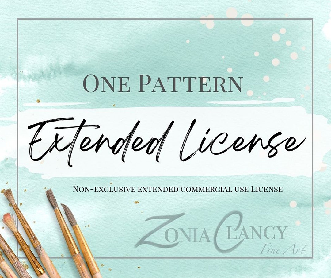 Extended Commercial License Patterns, Graphics, Digital Downloads - Etsy