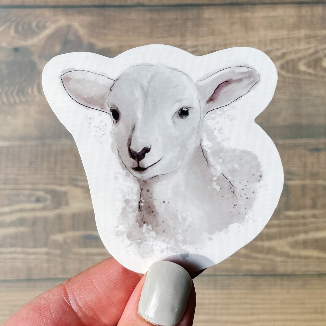 Lamb Sticker Sheep Sticker Gift for Sheep Lovers Lamb Water Bottle ...