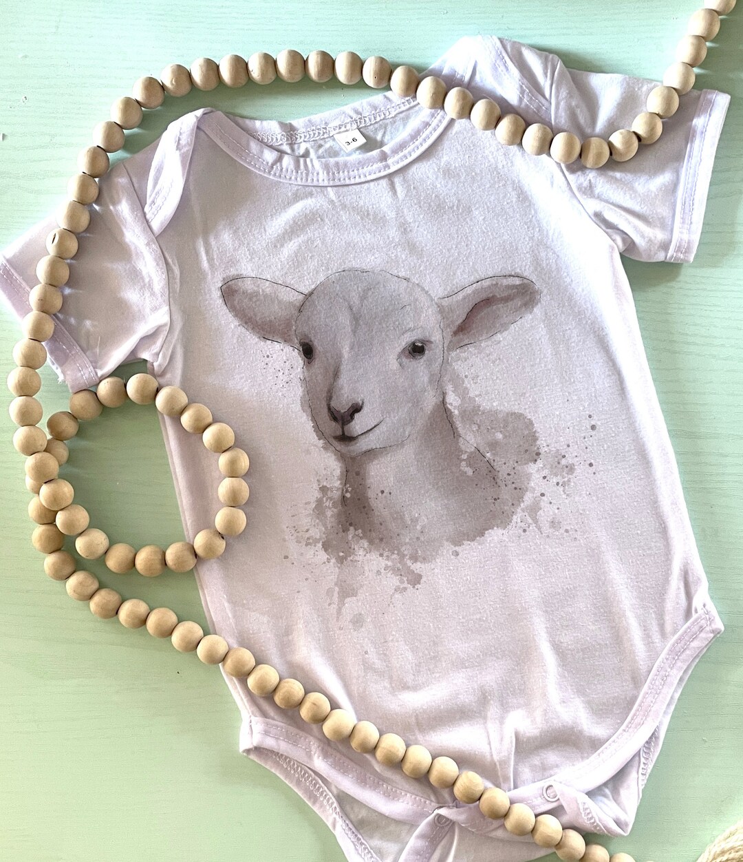Baby Lamb Bodysuit Lamb Baby Onesie Gender Neutral Onesie Baby Shower ...