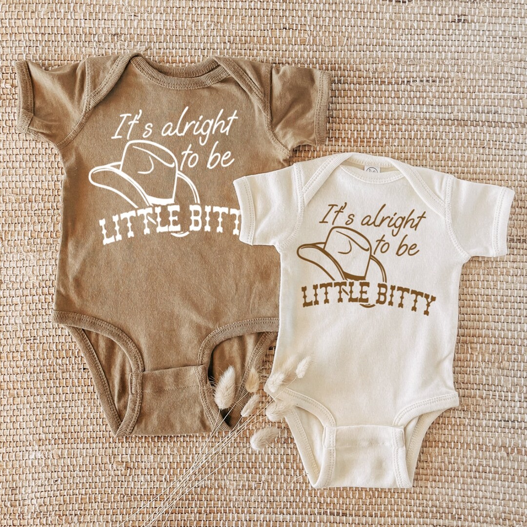 It's Alright to Be Little Bitty, Western Baby Clothes, Boho Country One-piece, Southern Baby ...