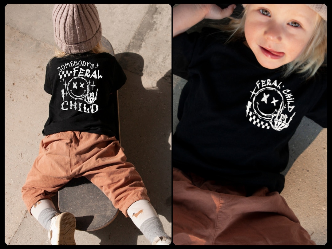 Feral Child Shirt, Cute Shirts for Kids, Toddler Tee, Funny Kid Shirts ...