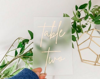 Gold Acrylic Numbers | Etsy