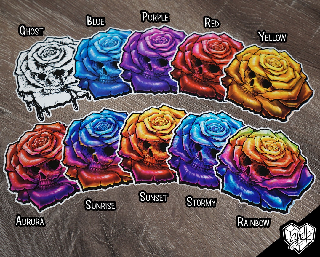 Skull Roses Pack (10 Stickers) - Etsy