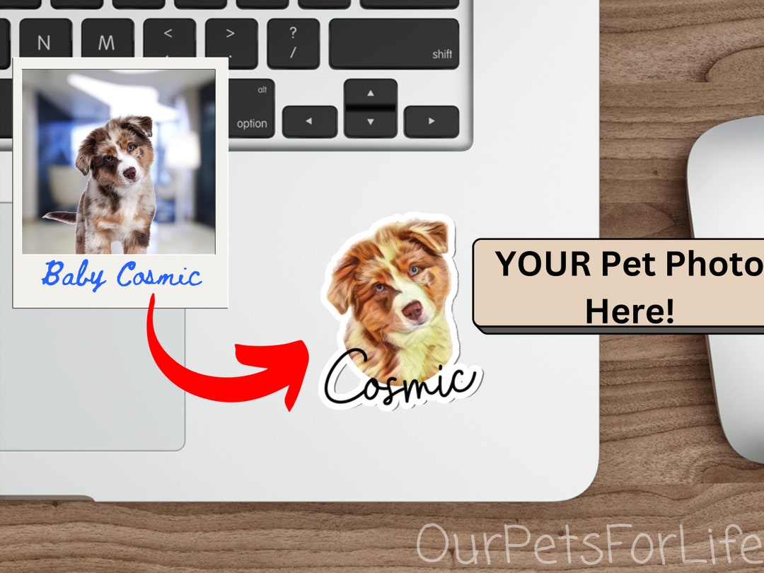 Personalized Dog Stickers Using Photo Custom Pet Sticker - Etsy