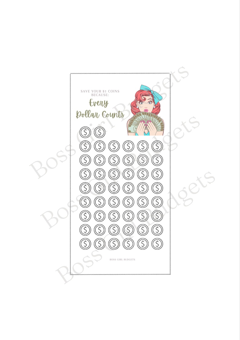 Every Dollar Savings Challenge Printable A6 and A4 PDF - Etsy